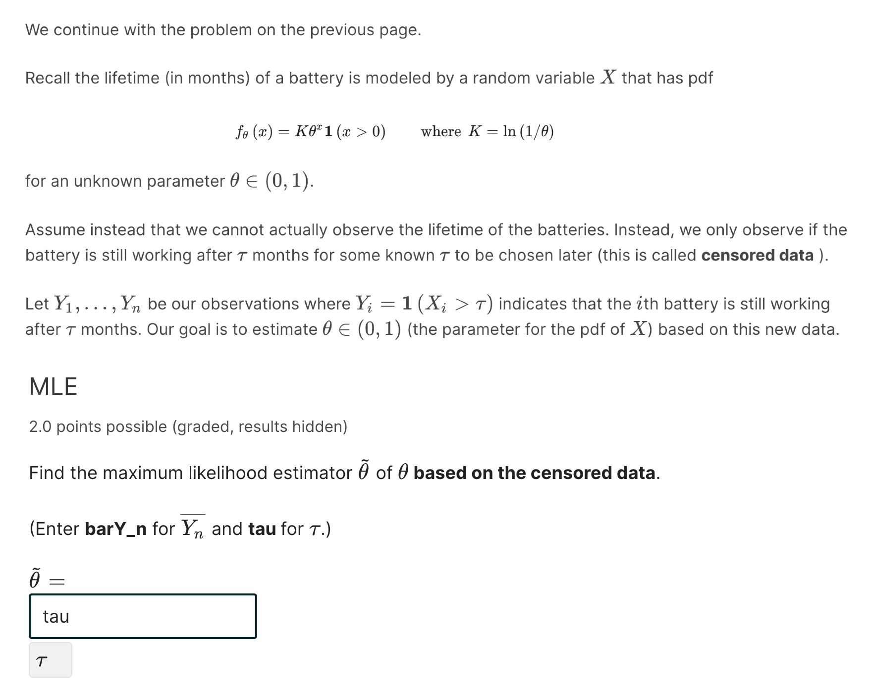 Solved We continue with the problem on the previous | Chegg.com