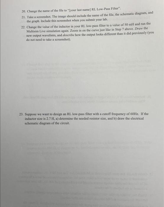 Solved Objective: Create low-pass filter circuits in | Chegg.com