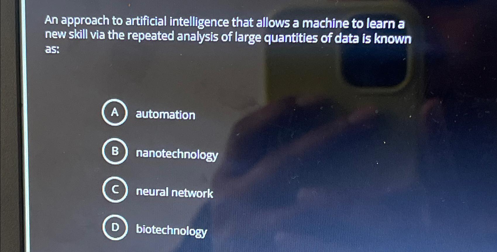 Solved An approach to artificial intelligence that allows a | Chegg.com
