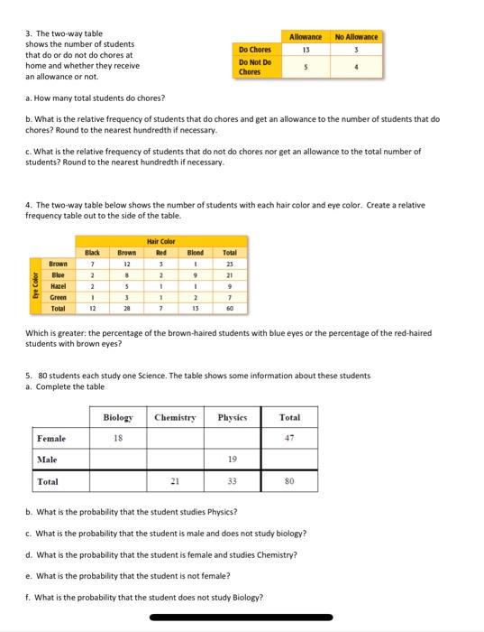 40 Two Way Tables And Relative Frequency Worksheet Answers Worksheet