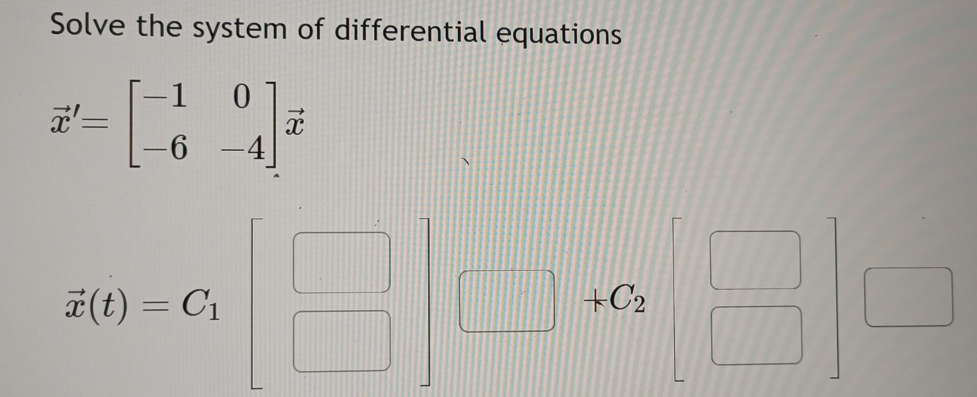 Solved Solve the system of differential equations | Chegg.com