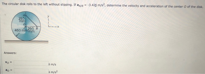 Solved The circular disk rolls to the left without slipping. | Chegg.com