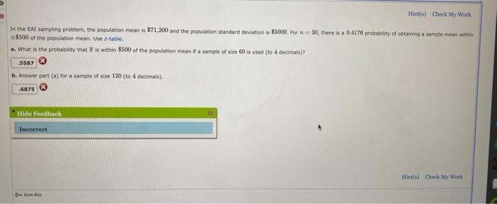 Solved In the EAl sampling problem, the population mean is | Chegg.com