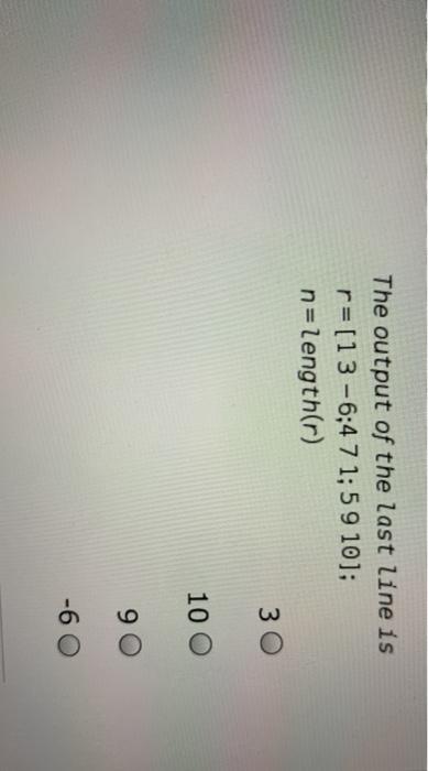 Solved Executing Inthe Command Window The Following Code X 