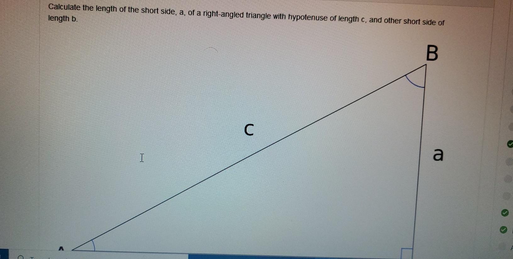Solved Calculate the length of the short side, a, of a | Chegg.com