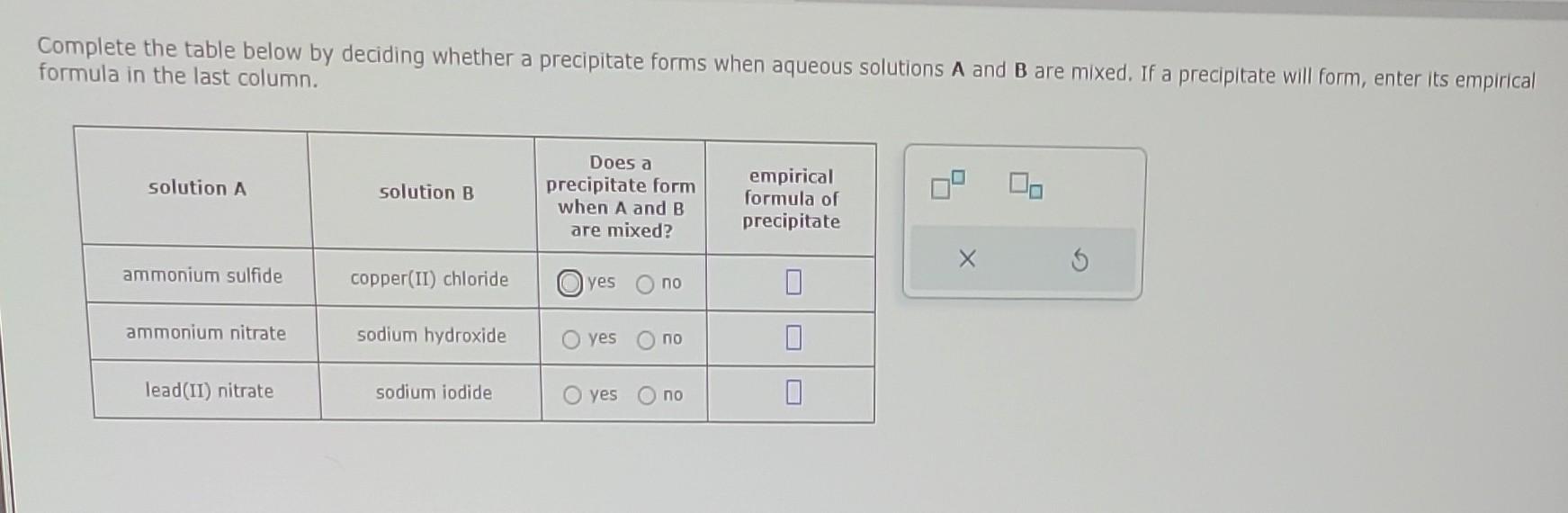 Solved Complete the table below by deciding whether a | Chegg.com