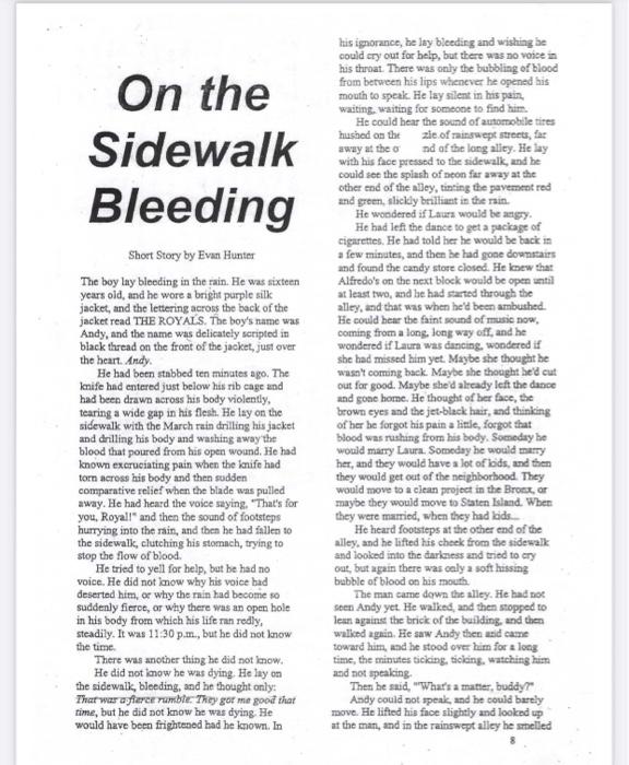 his ignorance, he lay bleeding and wishing be could | Chegg.com