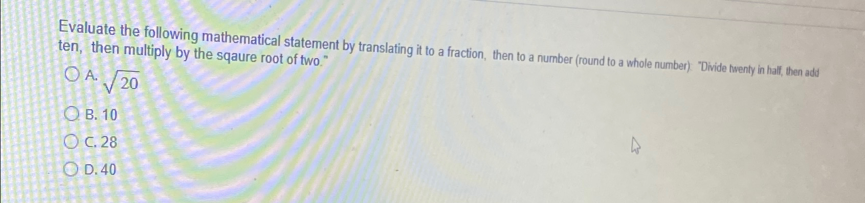 Solved Evaluate the following mathematical statement by | Chegg.com