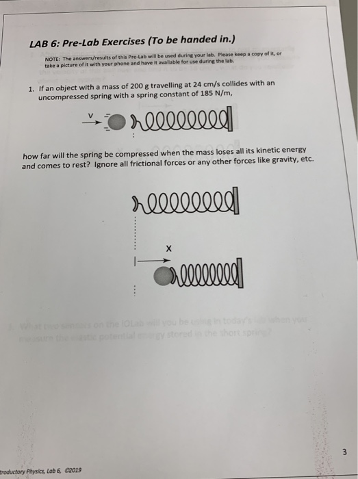 Solved LAB 6: Pre-Lab Exercises (To be handed in.) NOTE: The | Chegg.com