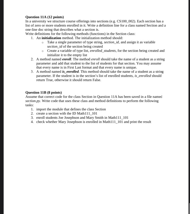 Solved Question 11a 12 Points In A University We Structure 8728