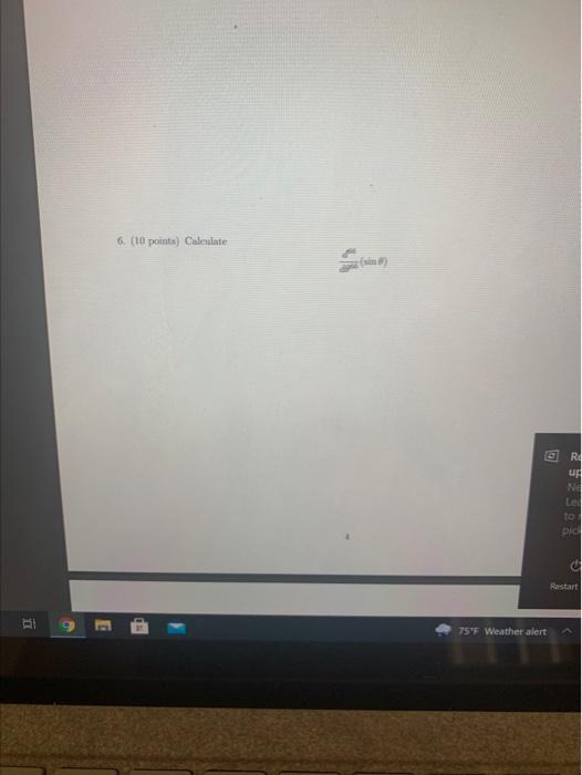 Solved 6. f10 points) Calculate Restart updates New upd | Chegg.com