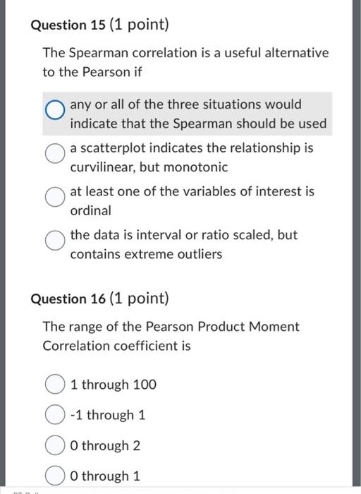 Solved Correlation analysis involves looking at one measure | Chegg.com