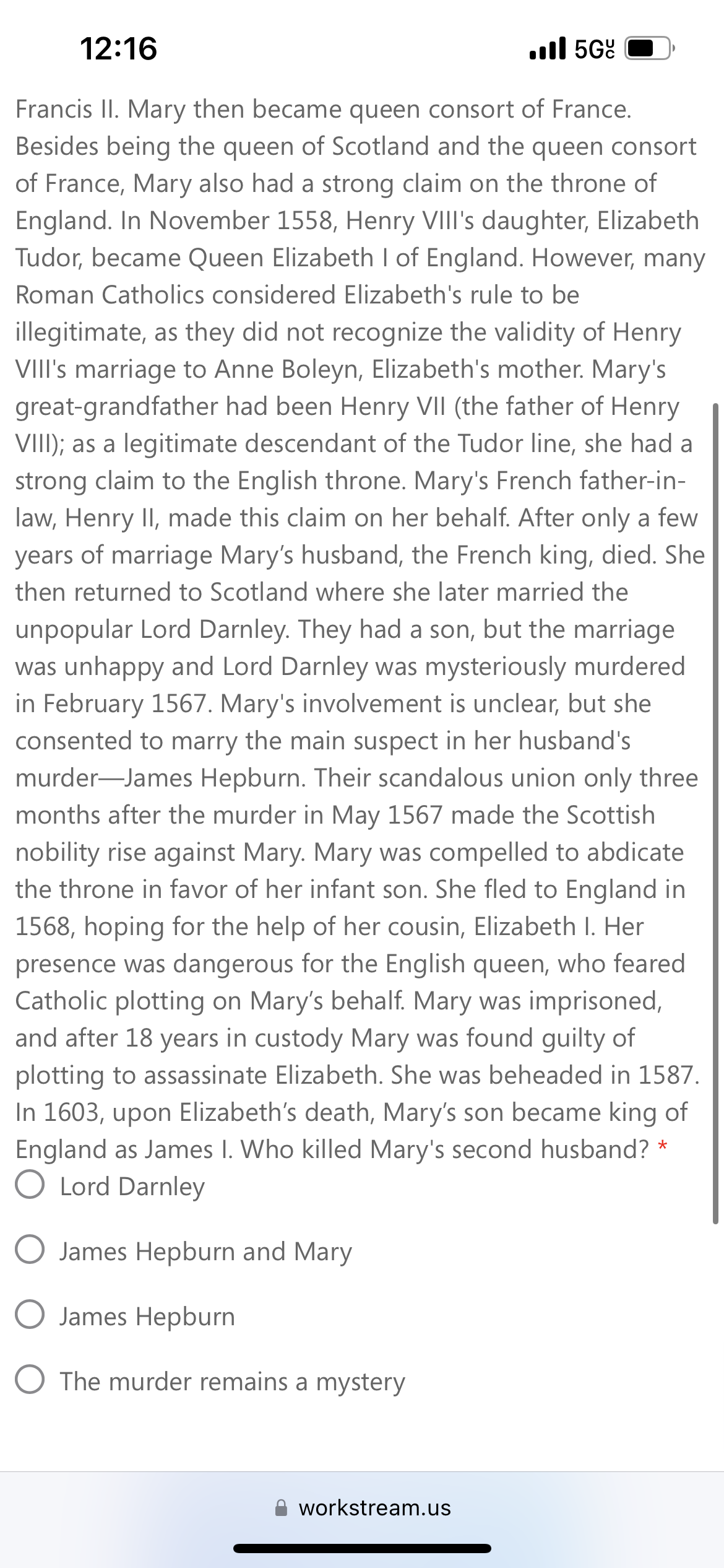 Solved Francis II. ﻿Mary then became queen consort of | Chegg.com