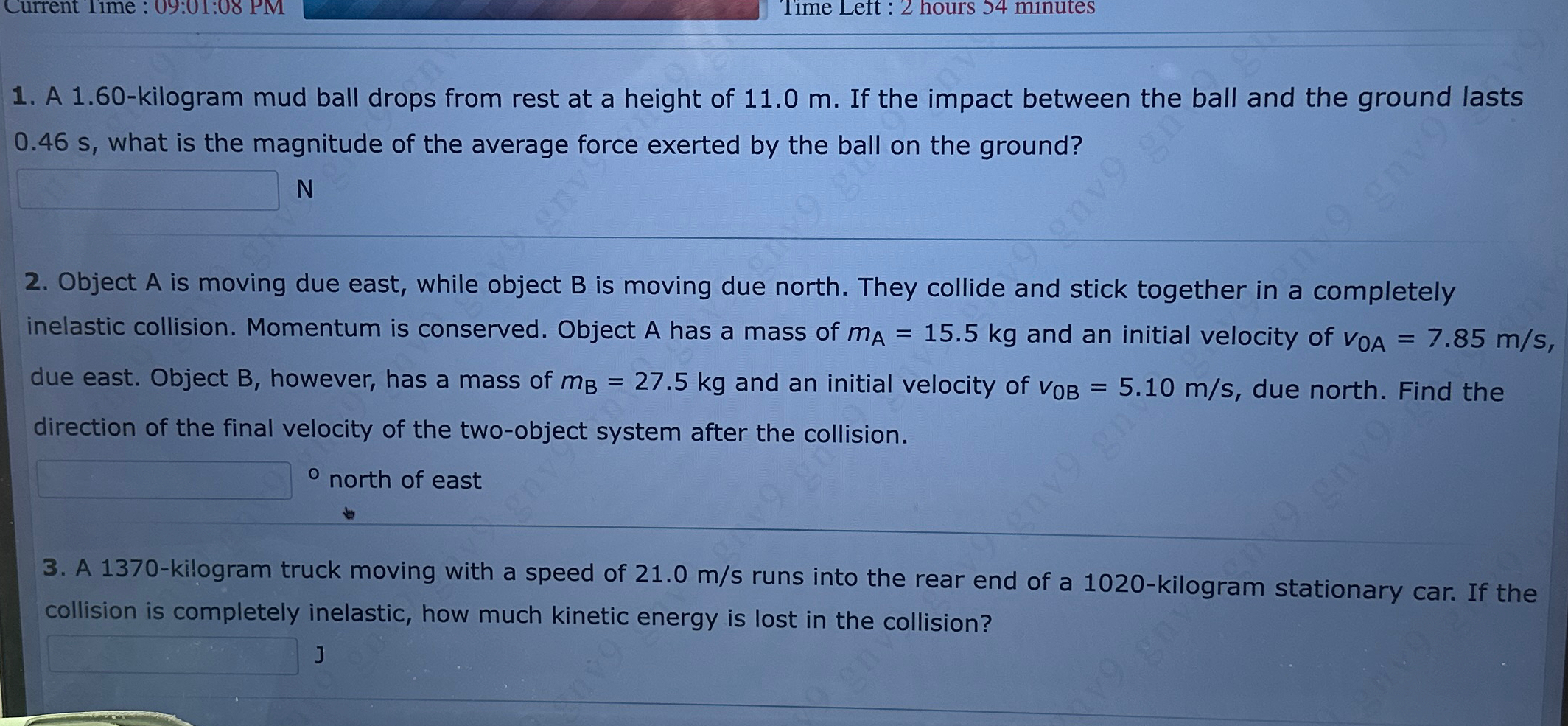 Solved A 1.60-kilogram mud ball drops from rest at a height | Chegg.com