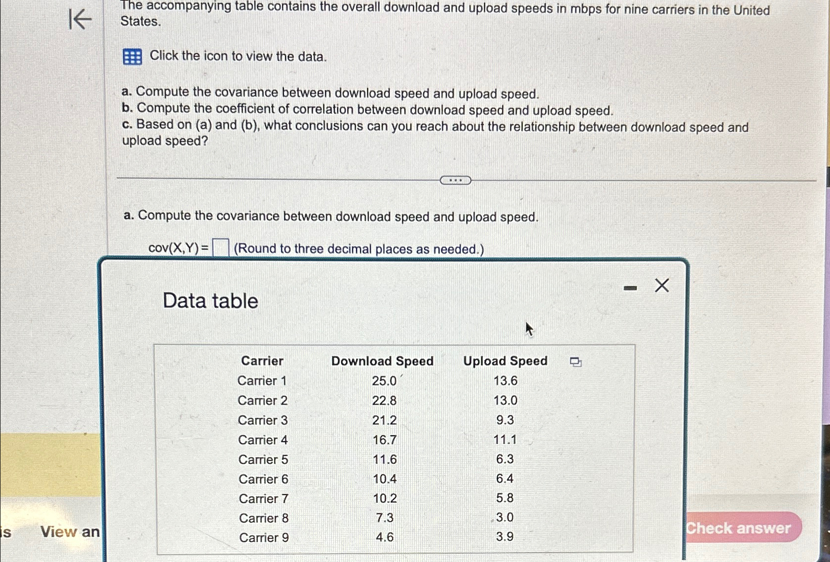 Solved The accompanying table contains the overall download | Chegg.com