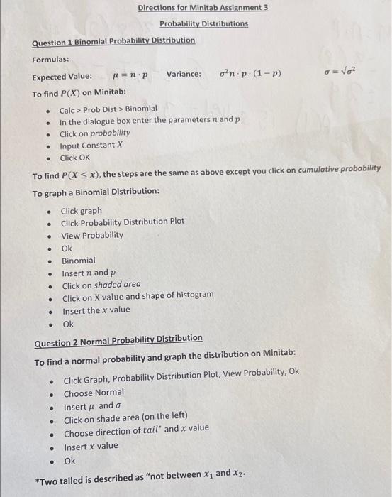 Probability Distributions or this assignment, you | Chegg.com