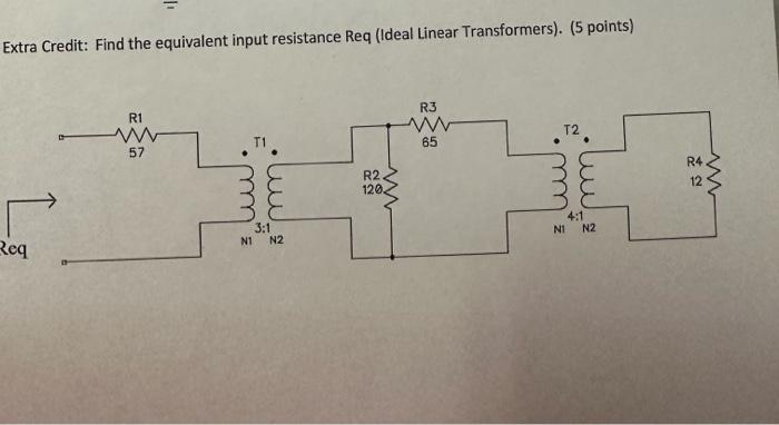 Solved Extra Credit: Find the equivalent input resistance | Chegg.com
