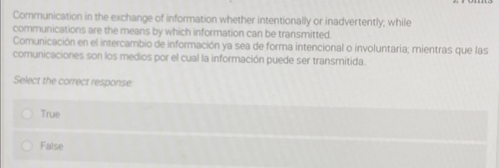Solved Communication in the exchange of information whether | Chegg.com