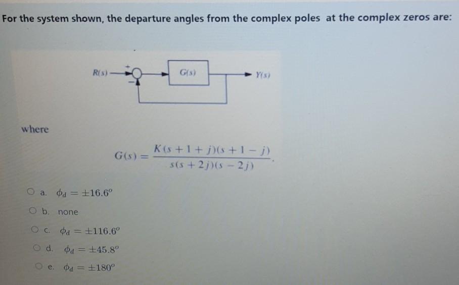 Solved For the system shown, the departure angles from the | Chegg.com