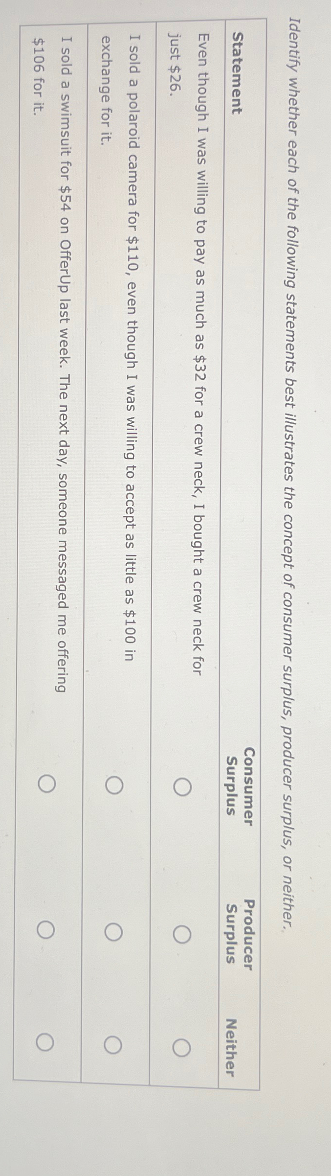 Solved Identify whether each of the following statements | Chegg.com