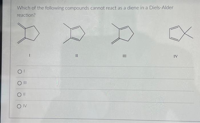 Solved Which of the following compounds cannot react as a | Chegg.com