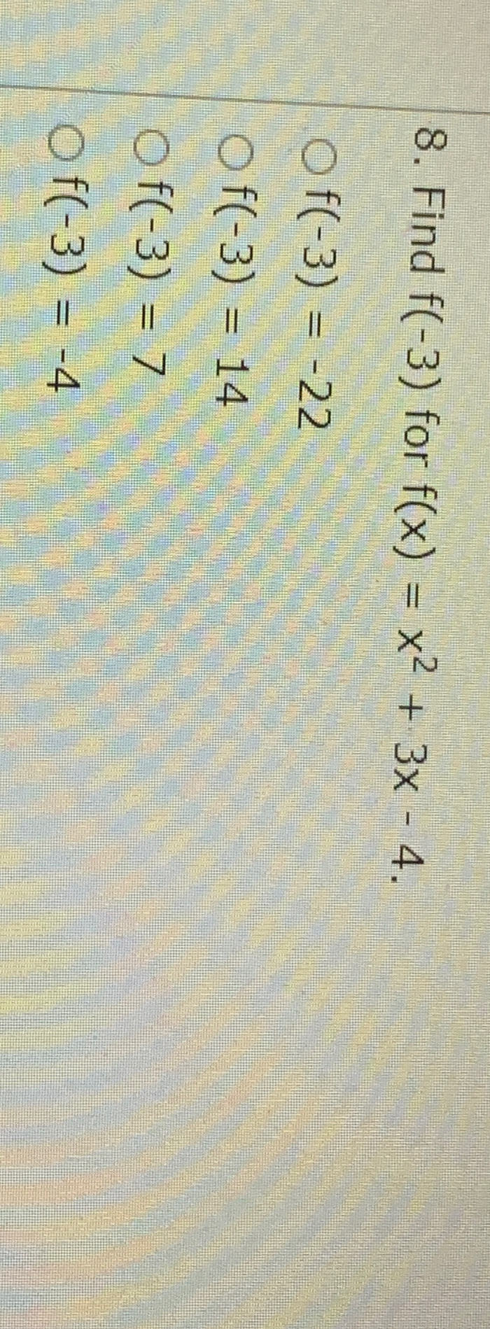 Solved Find f(-3) ﻿for | Chegg.com