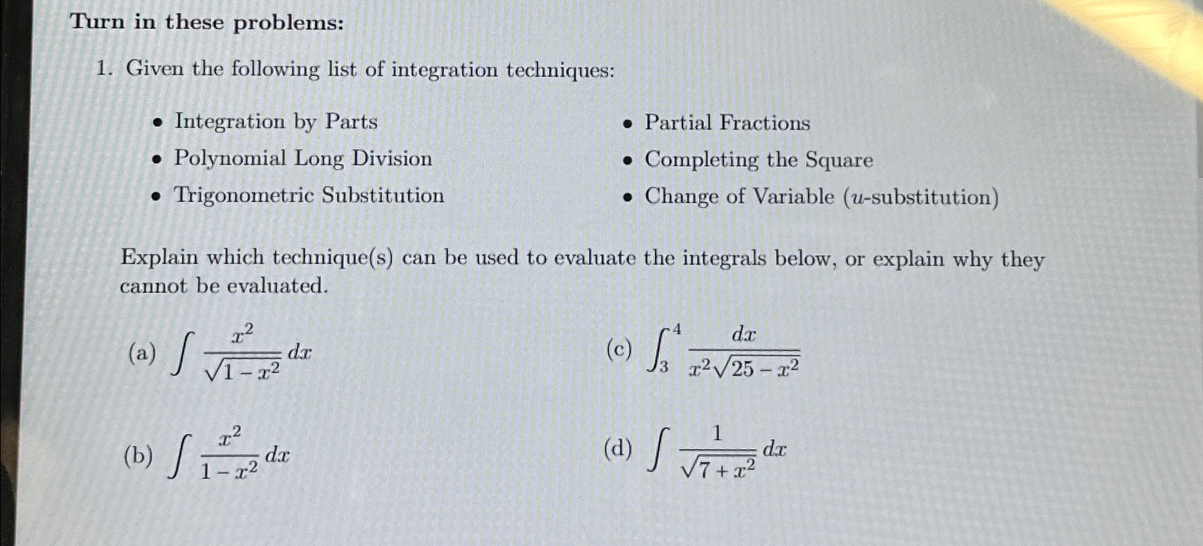 Solved Turn in these problems:Given the following list of | Chegg.com