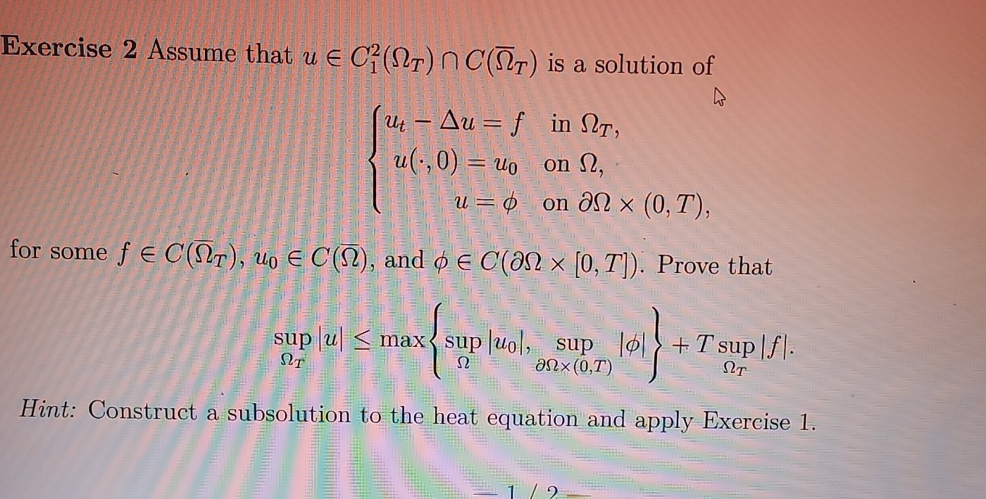 Solved Exercise 2 ﻿assume That Uinc12Ωt∩cbar Ωt ﻿is A 0052
