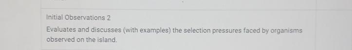 Solved Initial Observations 2Evaluates and discusses (with | Chegg.com