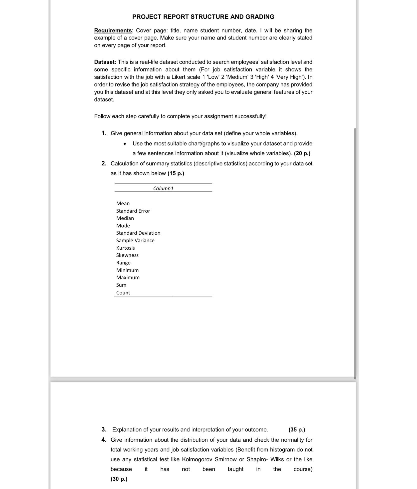 PROJECT REPORT STRUCTURE AND GRADINGRequirements: | Chegg.com