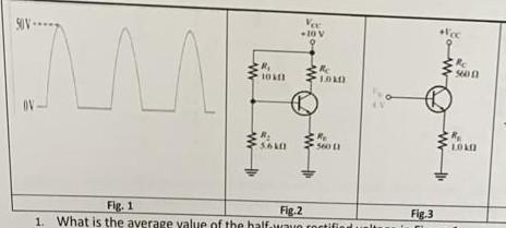Solved 1. What is the average value of the half-wave | Chegg.com