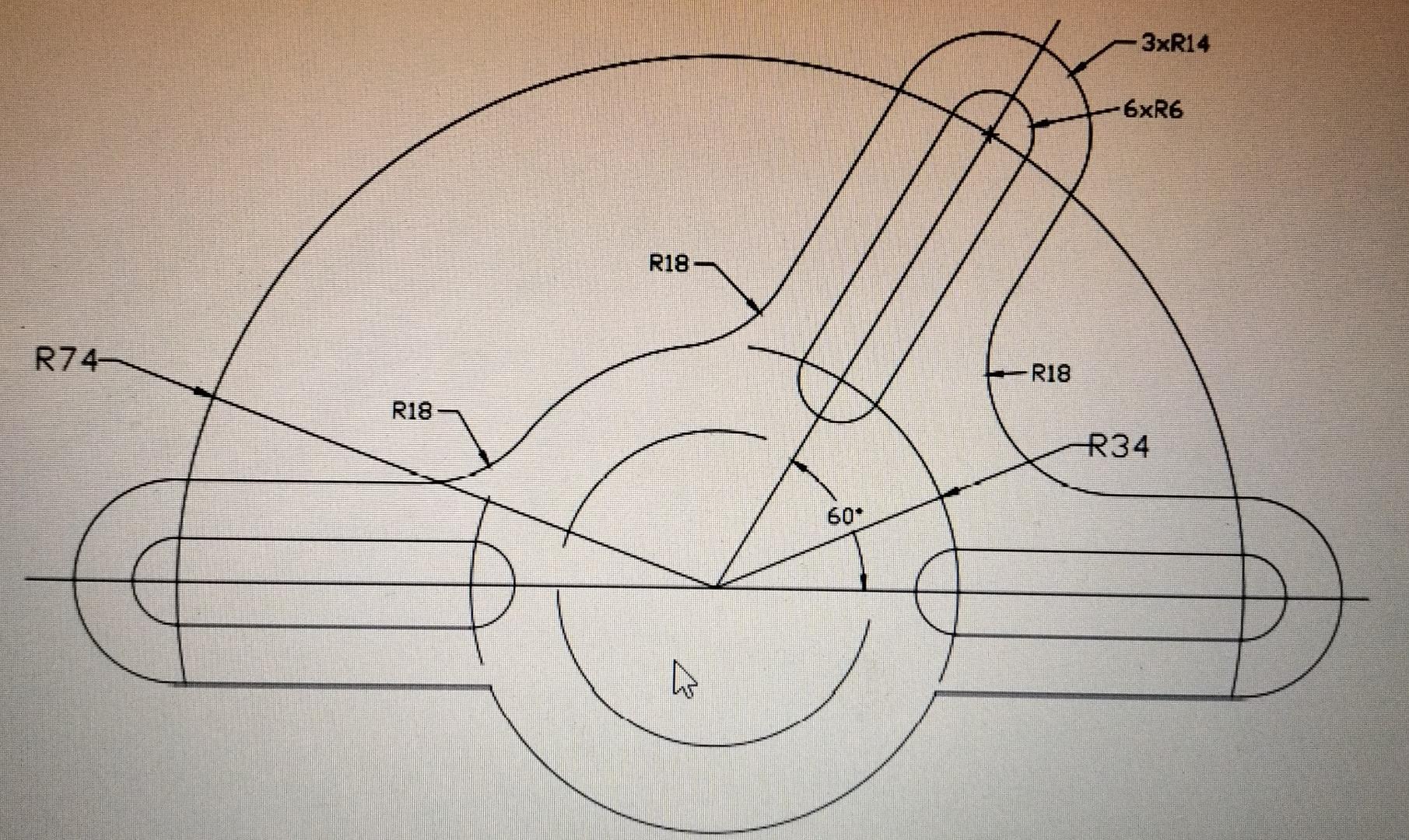 Solved Using the deaw and modify commands, draw the | Chegg.com