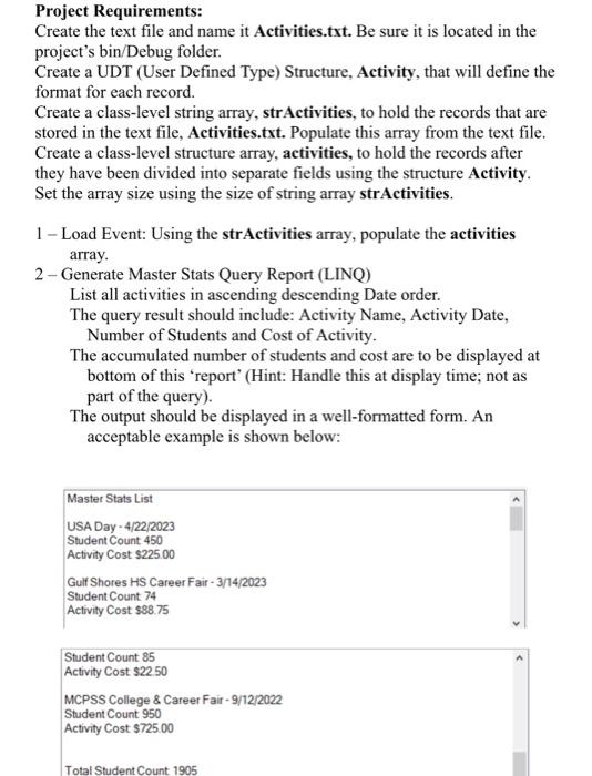 Solved stored as csv records in a text file. This file must | Chegg.com