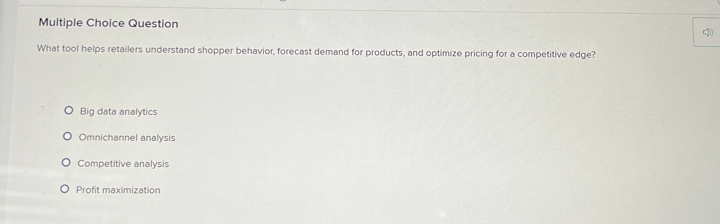 Solved Multiple Choice QuestionWhat tool helps retailers | Chegg.com