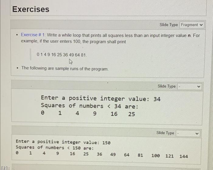 Solved Exercises Slide Type Fragment Exercise 1 Write A 