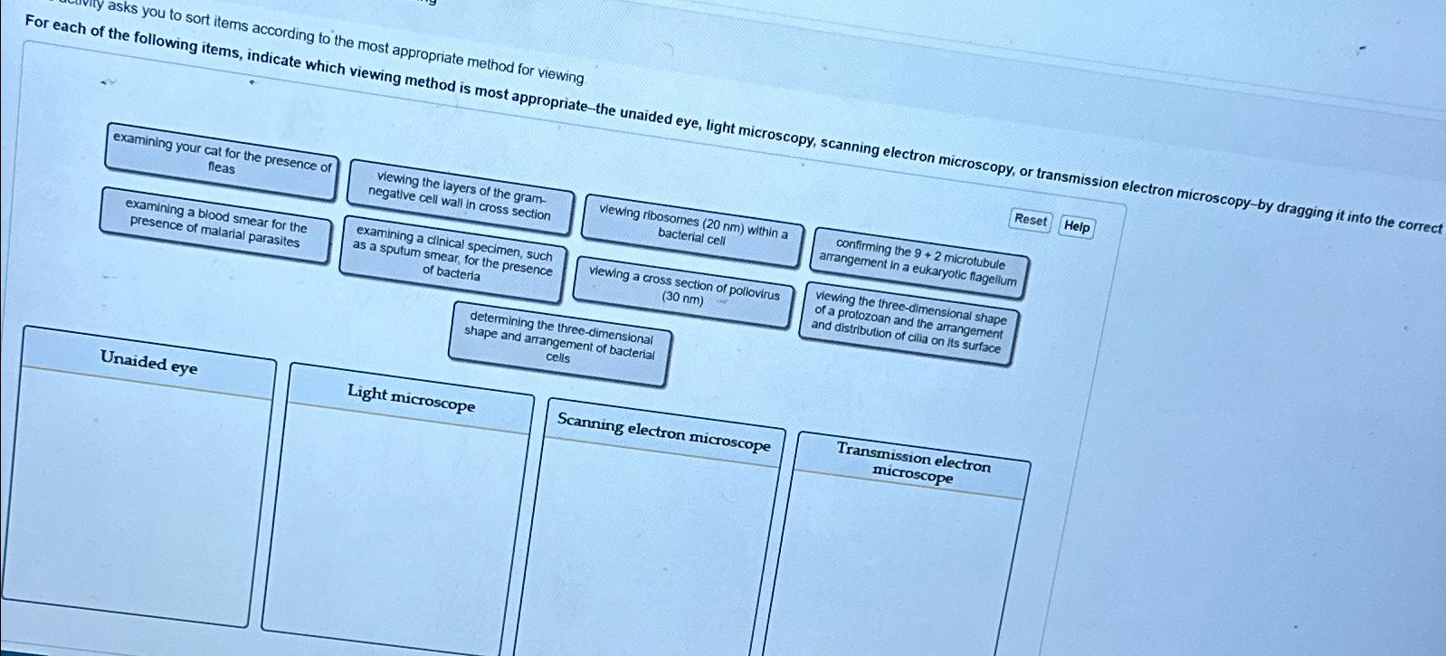 Solved asks you to sort items according to the most | Chegg.com