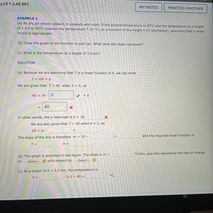 Solved EXAMPLE 3 The linear equation C=1.65429t−2938.07 | Chegg.com