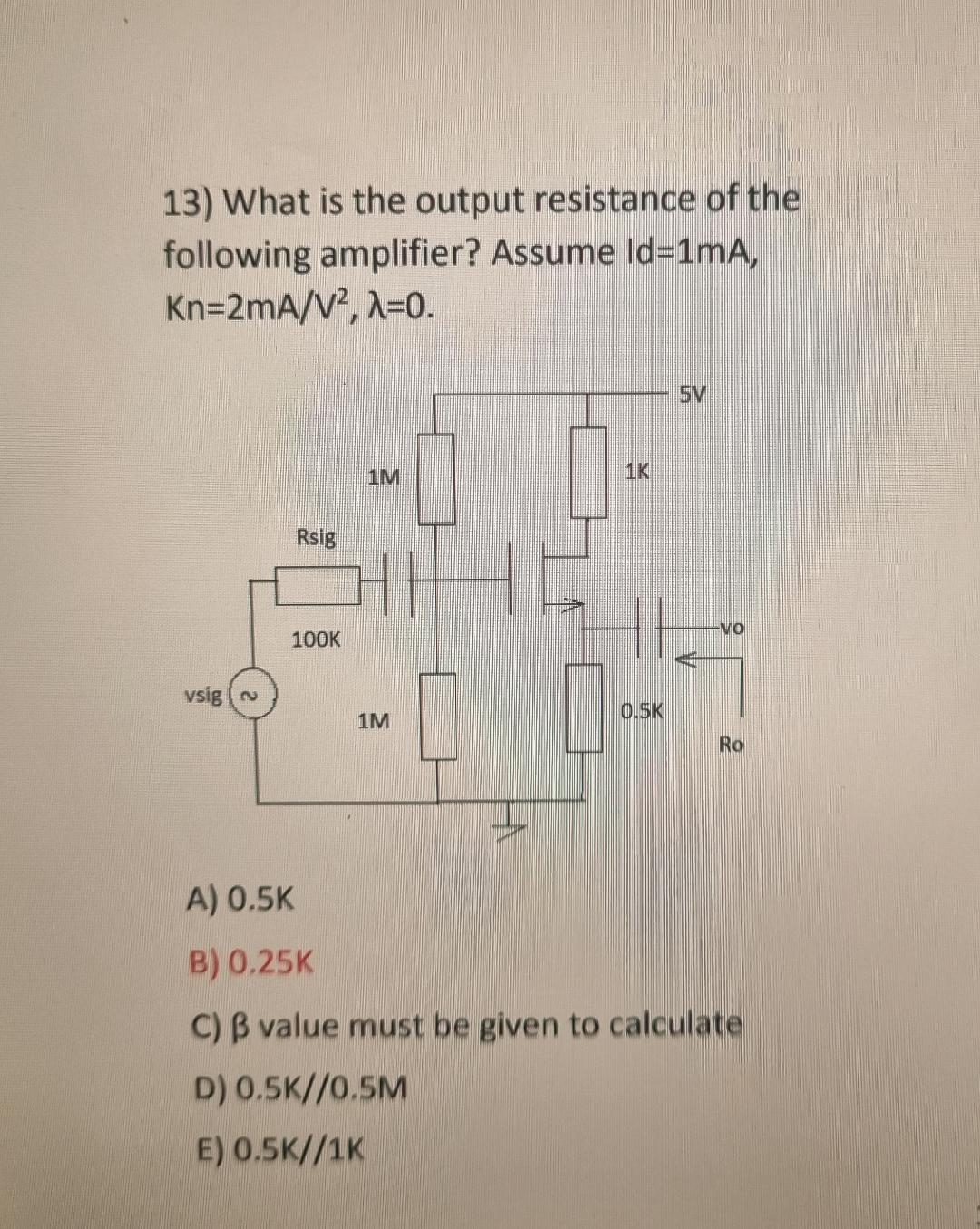 Solved What is the output resistance of the following | Chegg.com