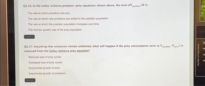 Solved Q2.16. In the Lotka-Volterra predator-prey equations | Chegg.com