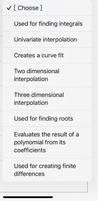 Solved Match the following built-in MATLAB functions to | Chegg.com