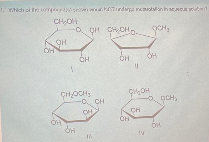 Solved Which of the compound(s) shown would NOT undergo | Chegg.com