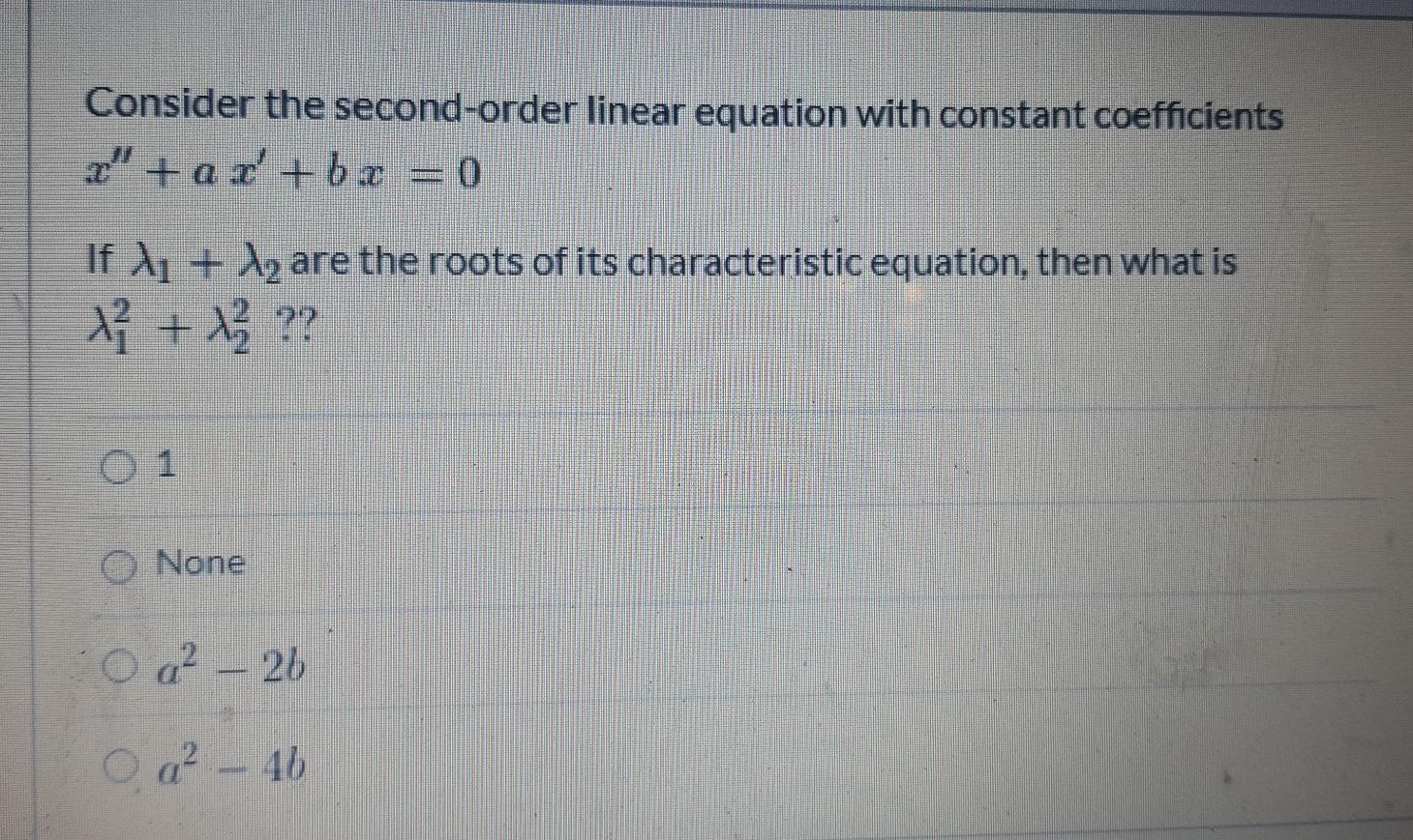 Solved Consider the second-order linear equation with | Chegg.com
