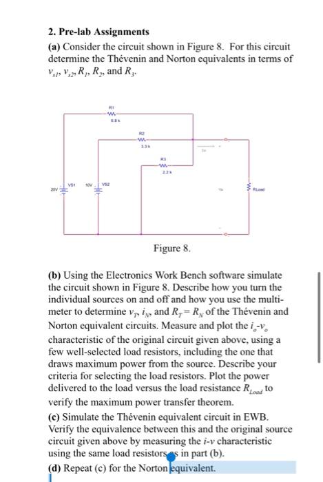 Solved 2. Pre-lab Assignments (a) Consider the circuit shown | Chegg.com