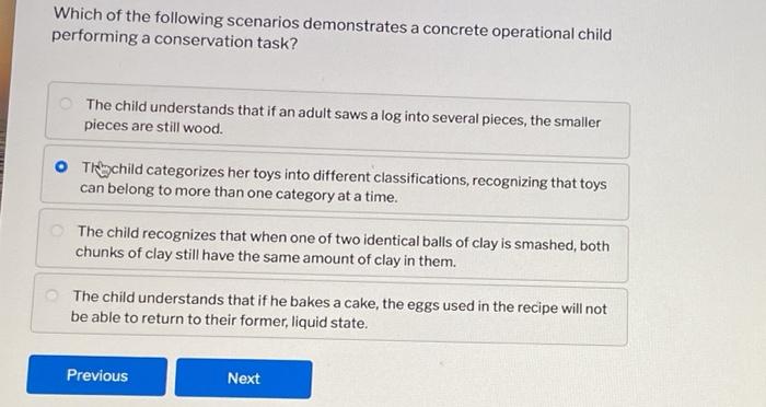 Solved Which of the following scenarios demonstrates a | Chegg.com
