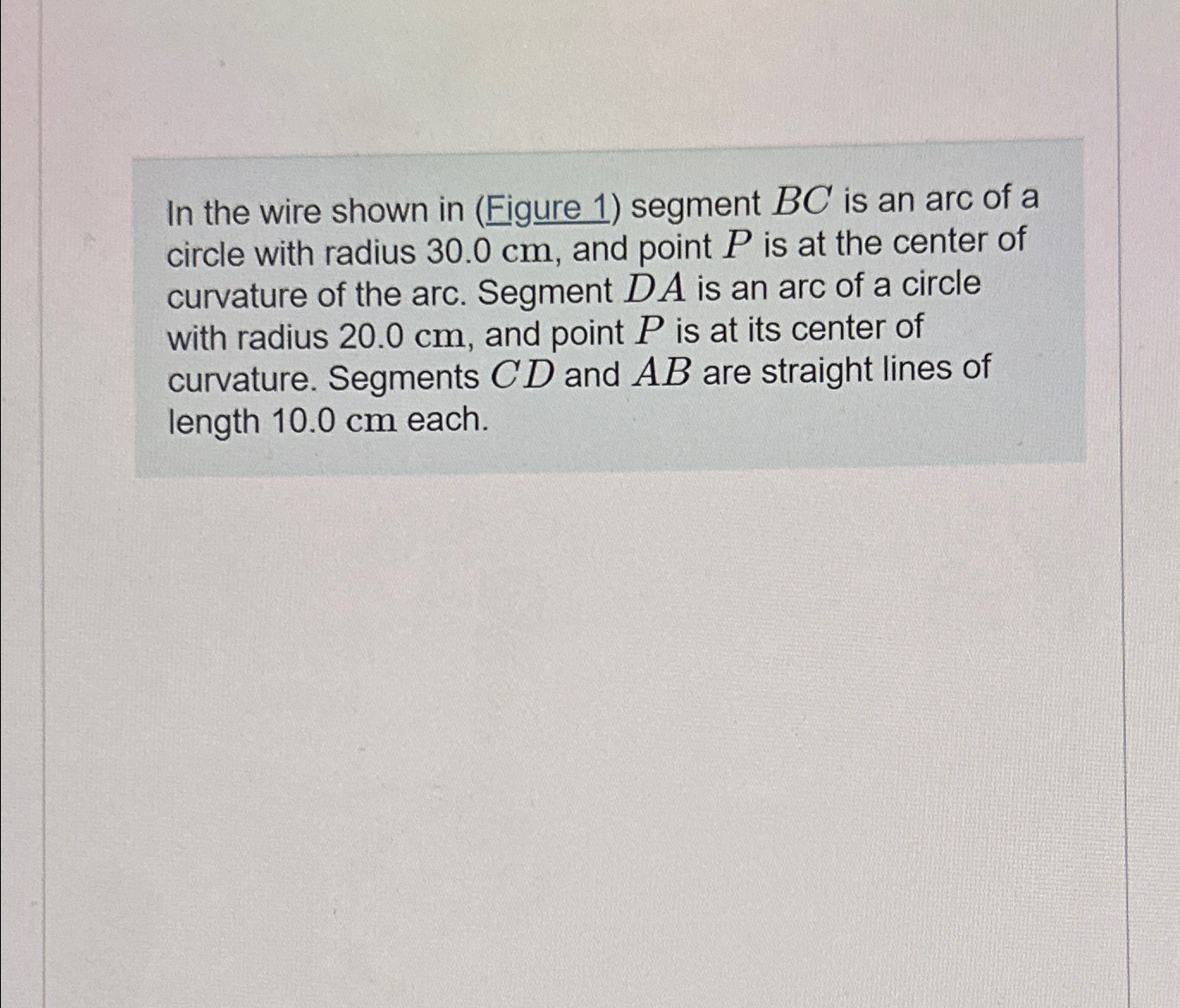 In the wire shown in (Figure 1) ﻿segment BC ﻿is an | Chegg.com