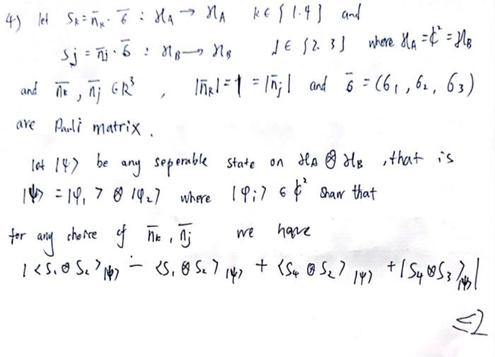 Solved 4) Let sk=nˉk⋅6:xA→xAk∈{1.4} and | Chegg.com