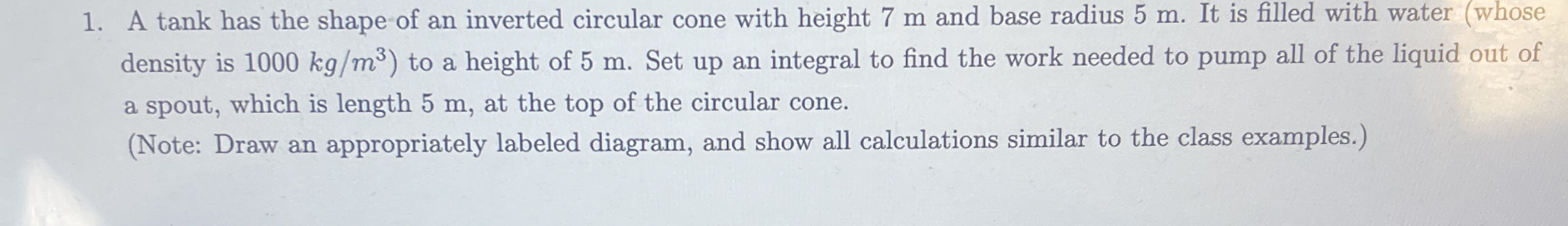 Solved A tank has the shape of an inverted circular cone | Chegg.com