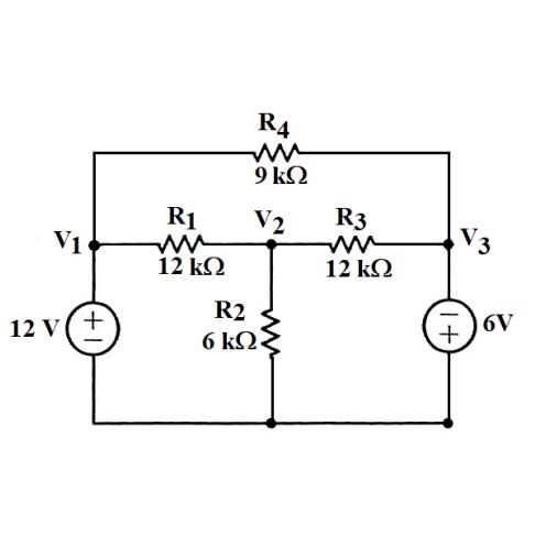 Solved In the following DC circuit apply Nodal Analysis to | Chegg.com