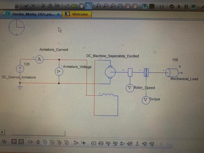 Part C-Series connected DC motor 1) Open PSIM | Chegg.com