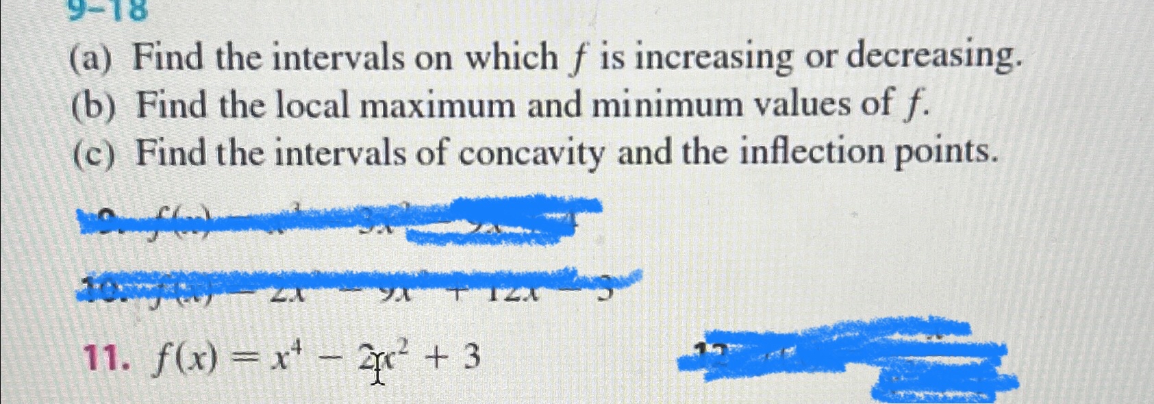 Solved a) ﻿Find the intervals on which f is increasing | Chegg.com